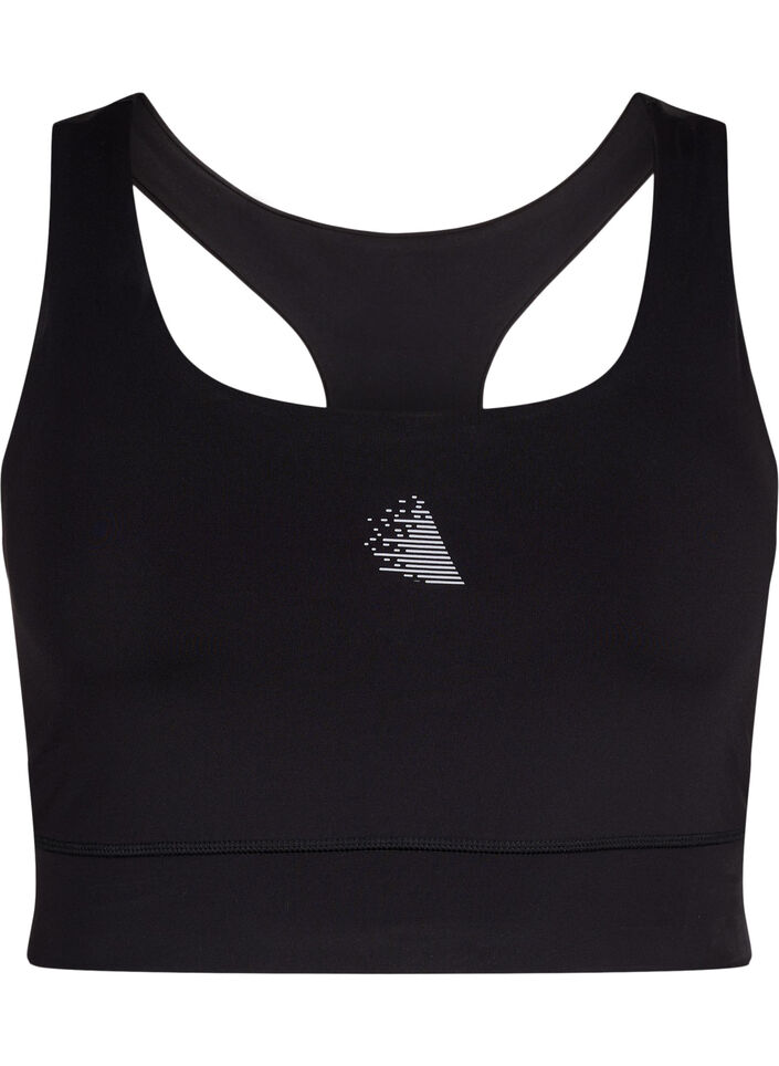 Racerback sports bh - Sort - Str. 40-64 - Zizzi