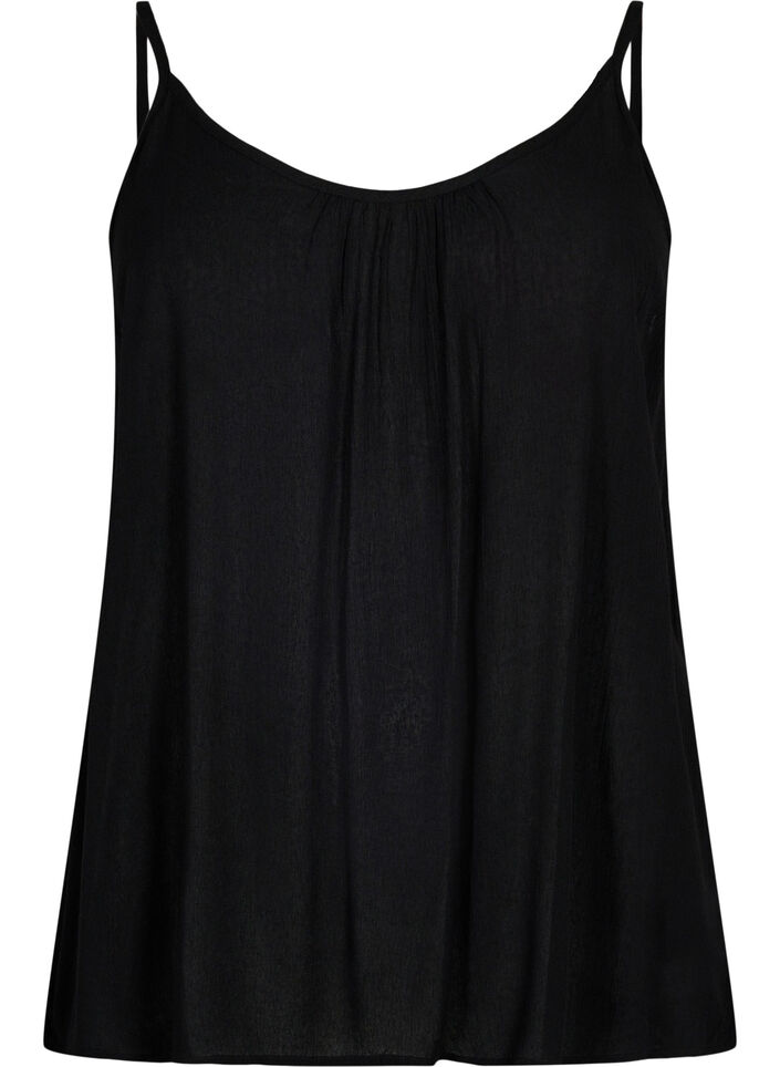 Strop top i viskose - Sort - Str. XL - Zizzi
