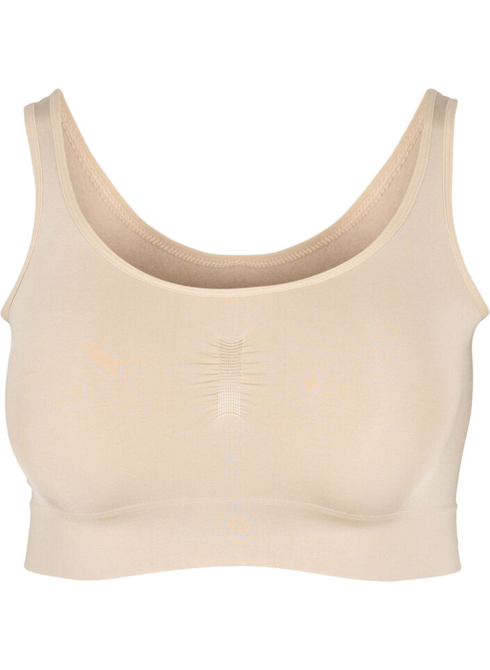Seamless bh top - Beige - Str. S/M - Zizzi