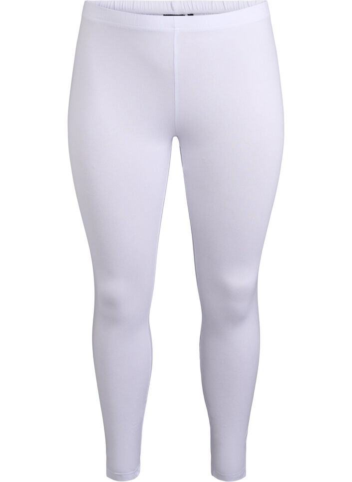 Basis leggings i viskose - Hvid - Str. 40-64 - Zizzi